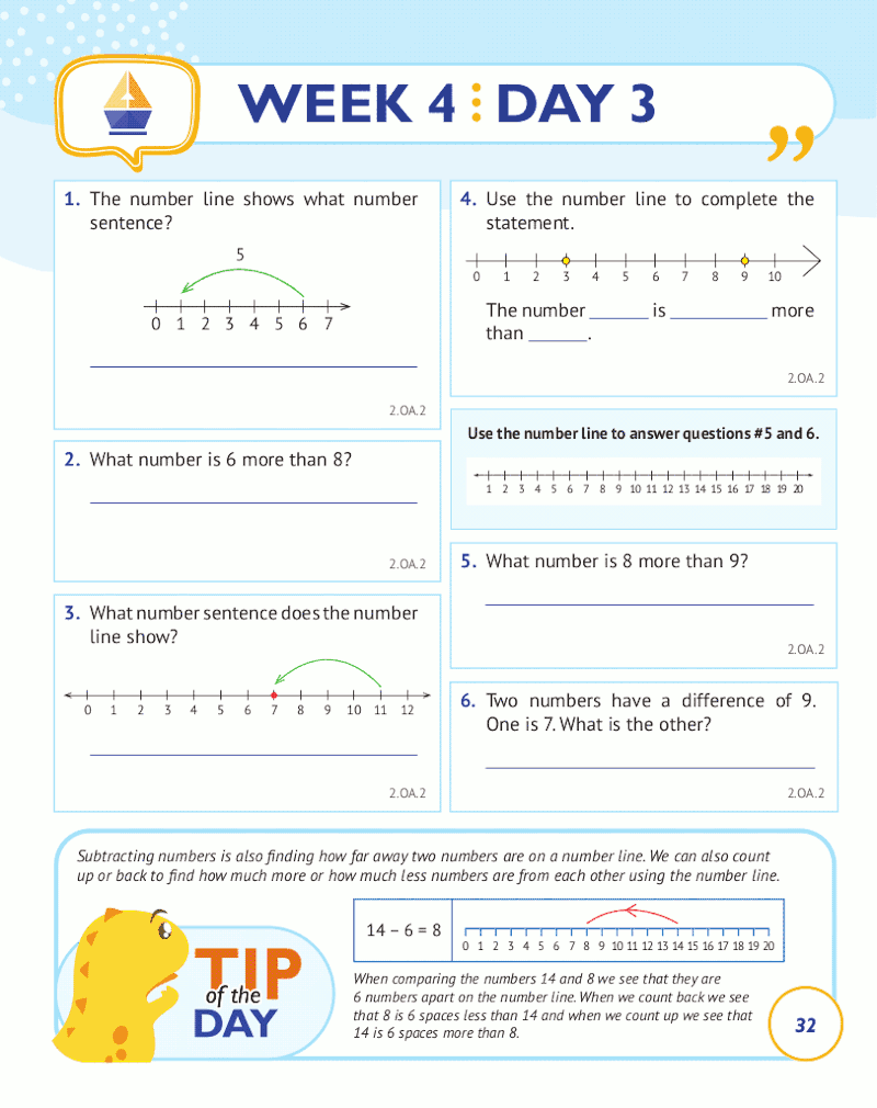 2nd Grade Common Core Math: Daily Practice Workbook Part II: Free ...