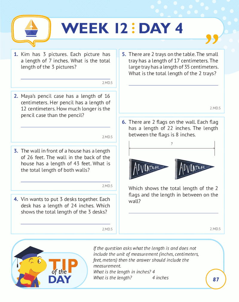 2nd Grade Common Core Math: Daily Practice Workbook Part II: Free ...