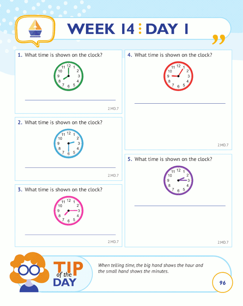 2nd Grade Common Core Math: Daily Practice Workbook Part II: Free ...