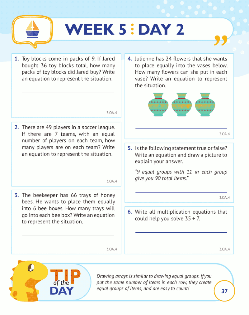 3rd Grade Common Core Math: Daily Practice Workbook Part II: Free ...