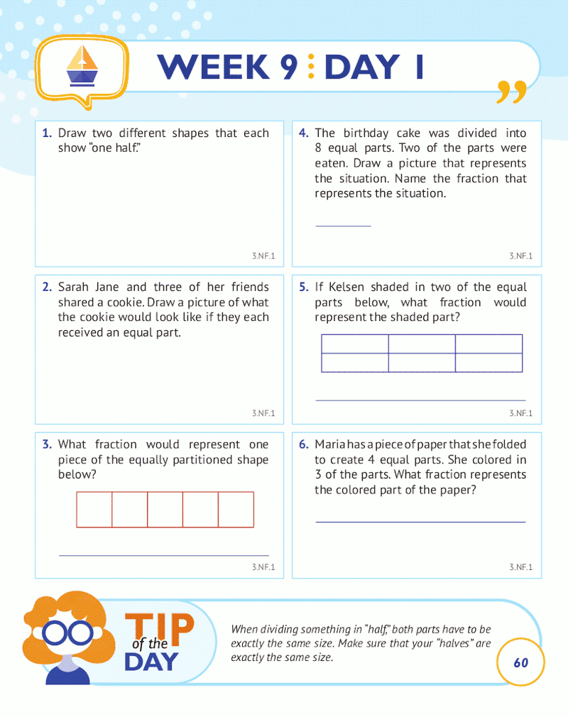3rd Grade Common Core Math: Daily Practice Workbook Part II: Free ...