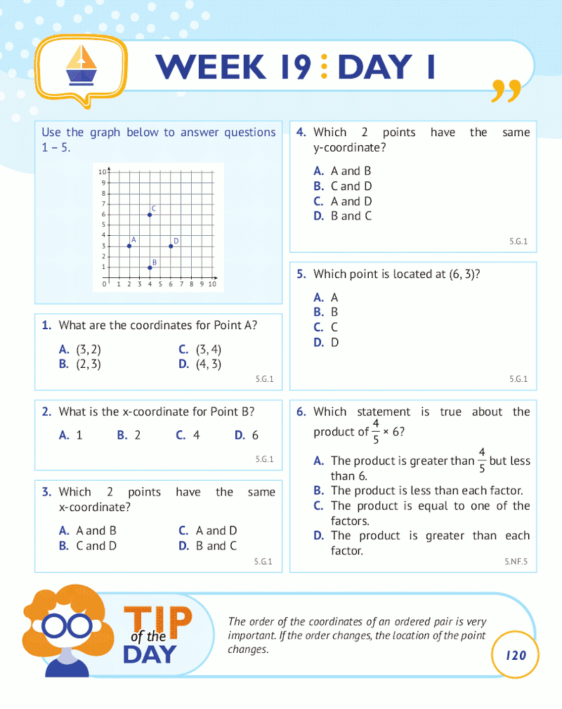 5th Grade Common Core Math: Daily Practice Workbook Part I: Multiple ...