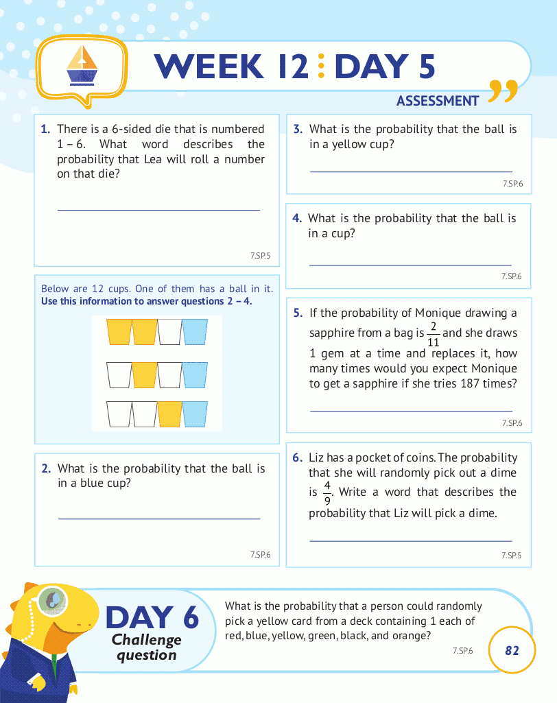 7th Grade Common Core Math: Daily Practice Workbook Part II: Free ...