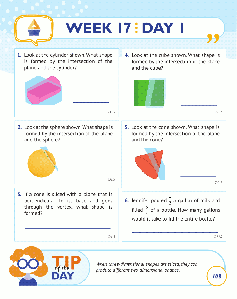 7th Grade Common Core Math: Daily Practice Workbook Part II: Free ...