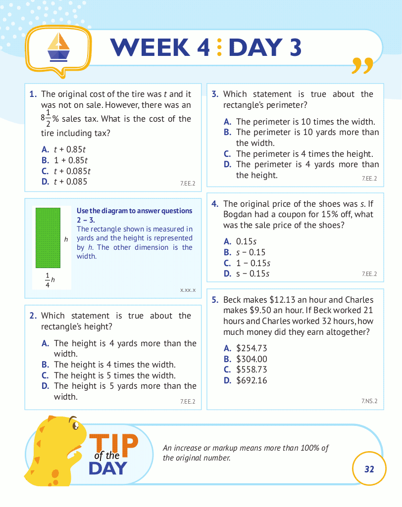 Free 7th Grade Math Workbooks