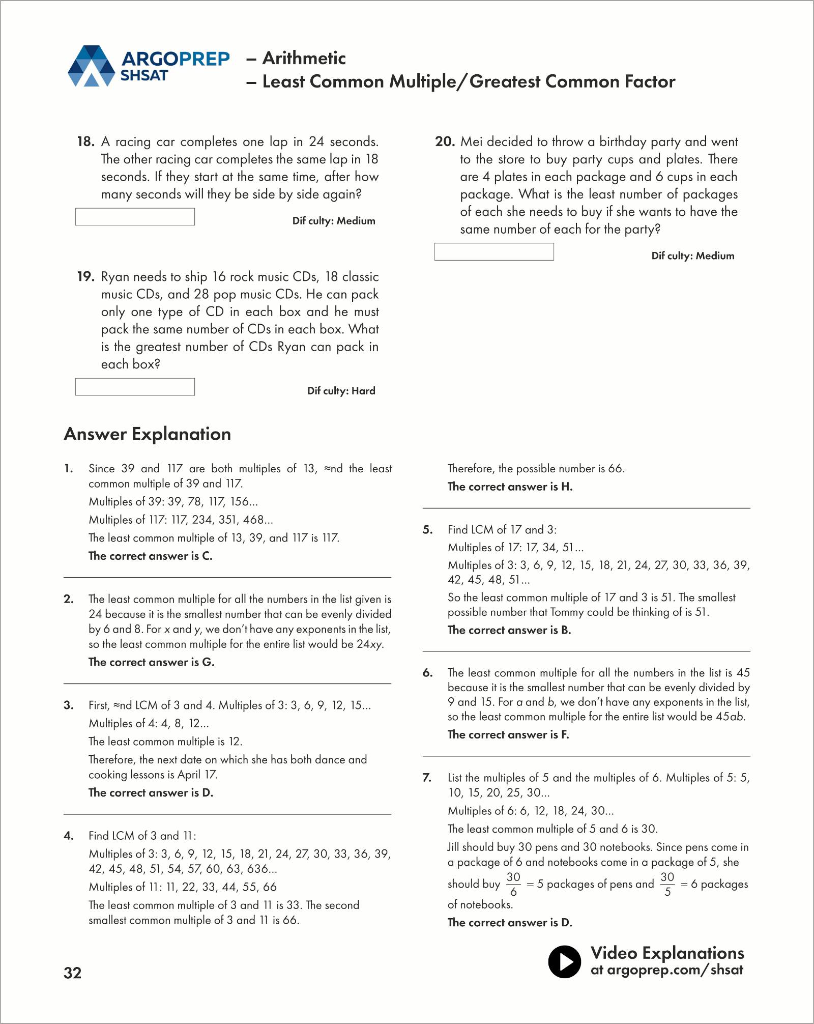 SHSAT Prep: 1,000+ Math Practice Questions (Book 3) - ArgoPrep