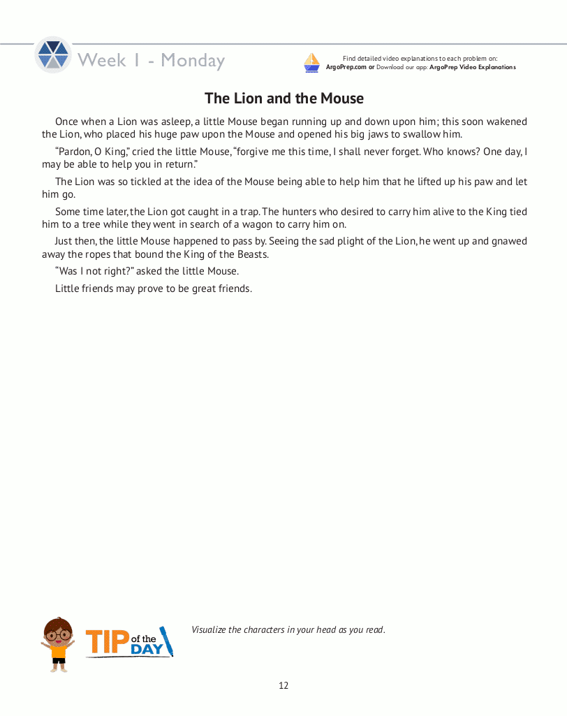 1st Grade Common Core ELA Workbook (English Language Arts) - ArgoPrep