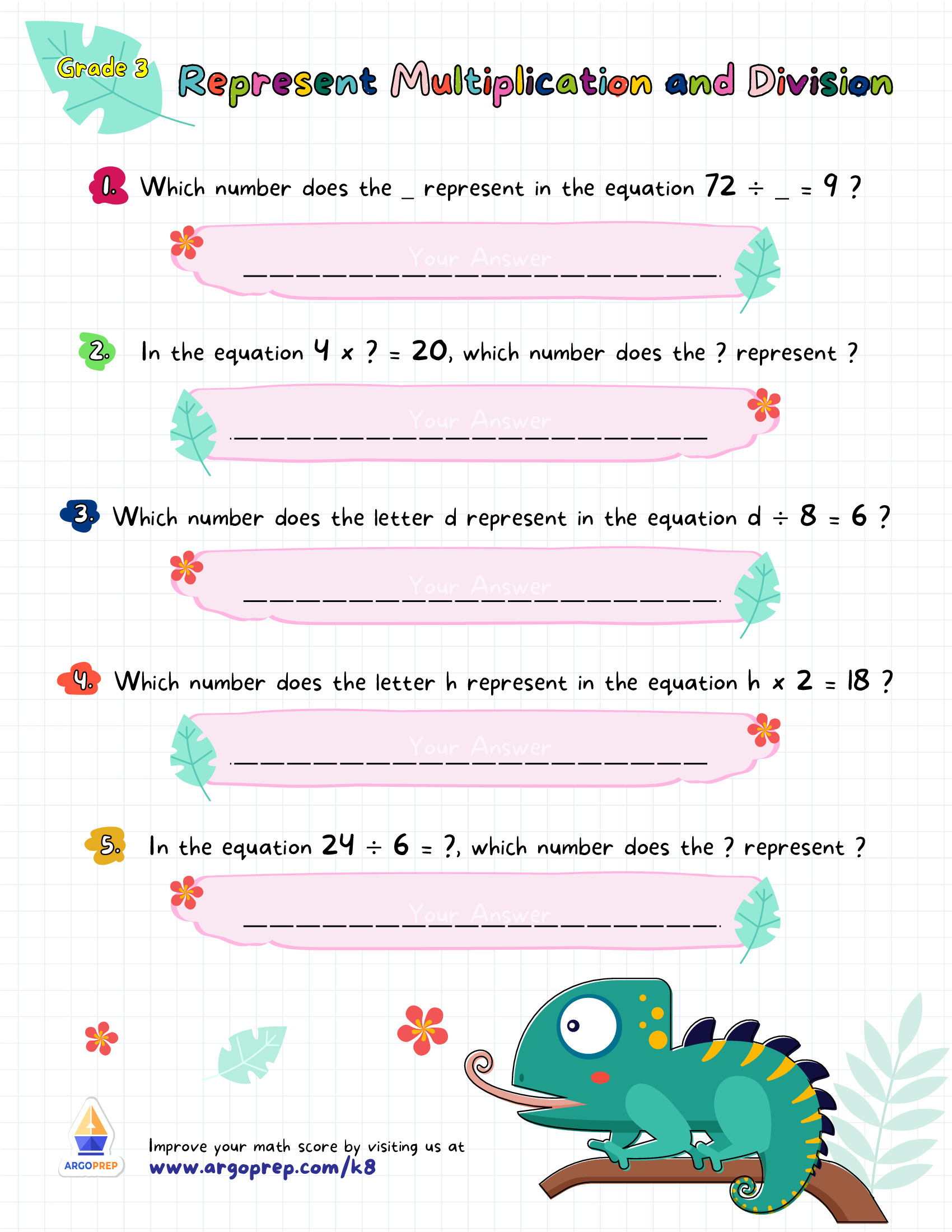 Multiplication Story Problems 3rd Grade Worksheet - ArgoPrep