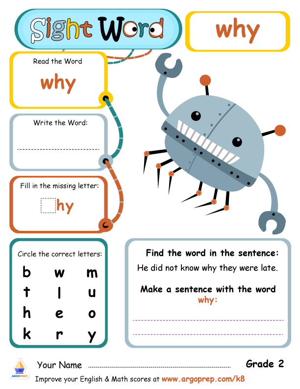 "Why" Not Learn More Sight Words? - ArgoPrep
