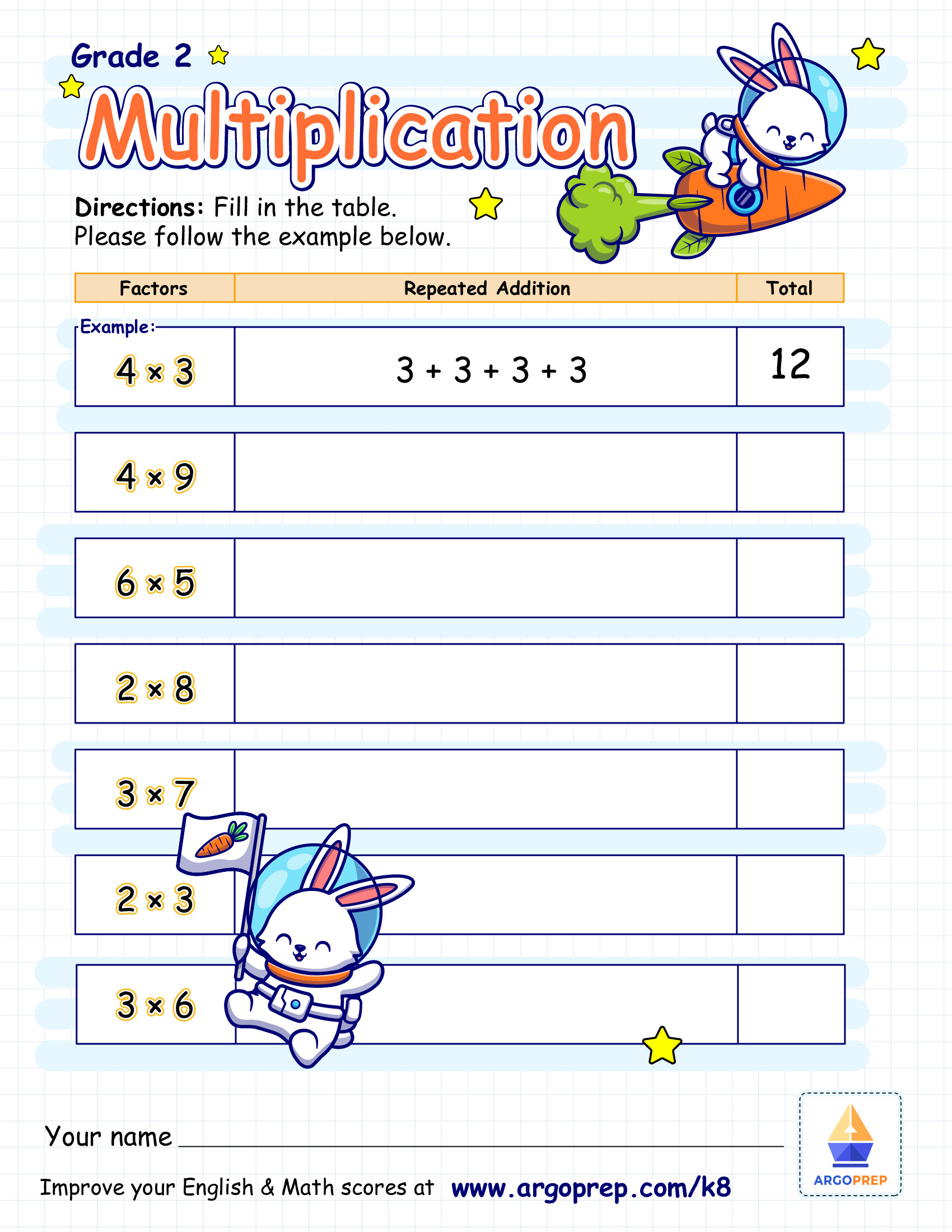 Rudy Rabbit's Multiplication Roundup - ArgoPrep