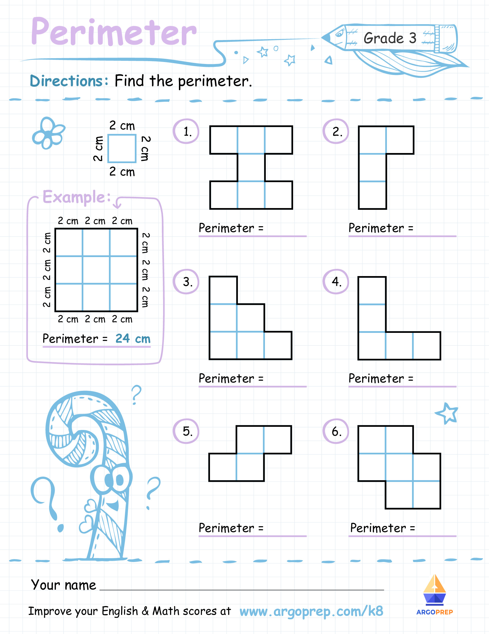 Perimeter And Area Worksheets 4th Grade