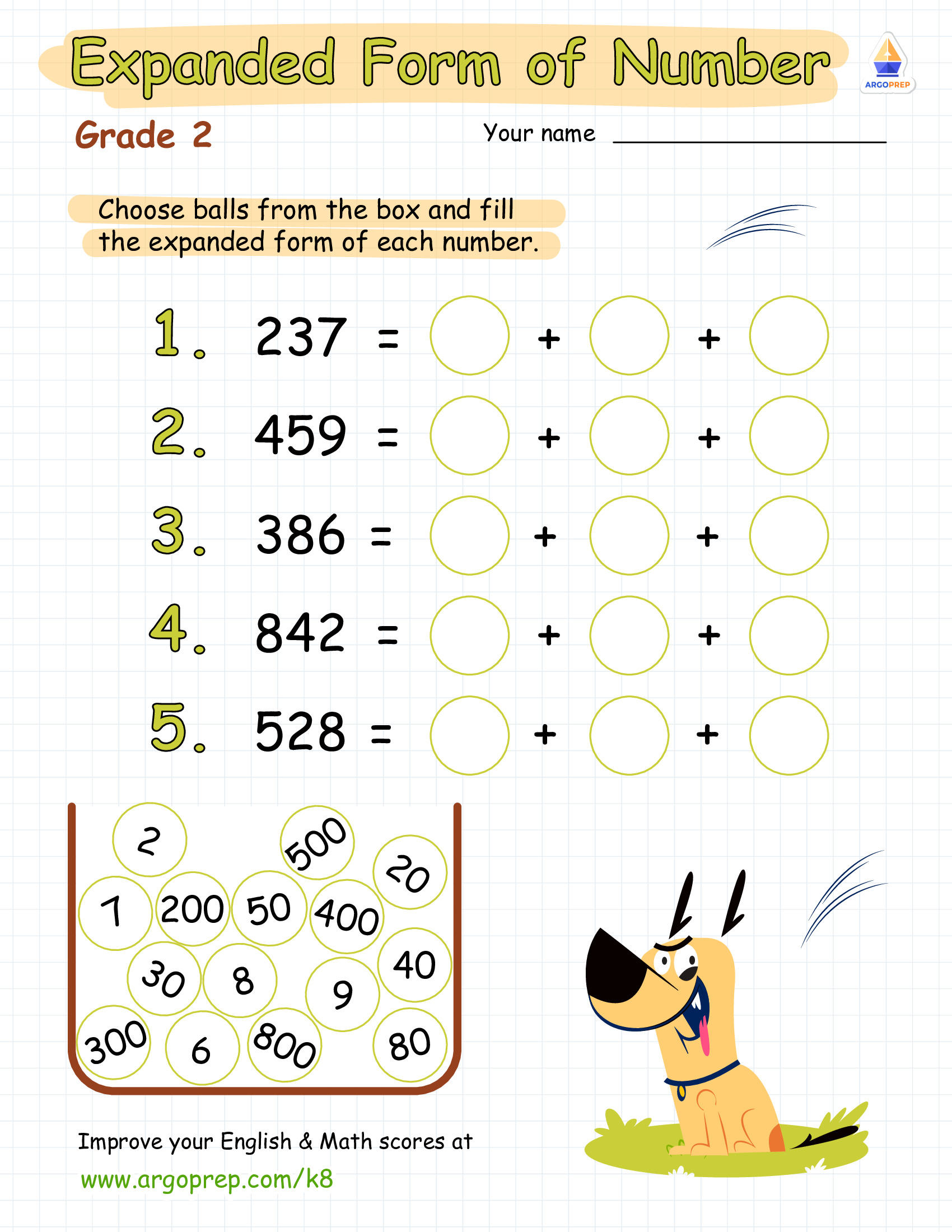 Expanded Form Keep Away - ArgoPrep