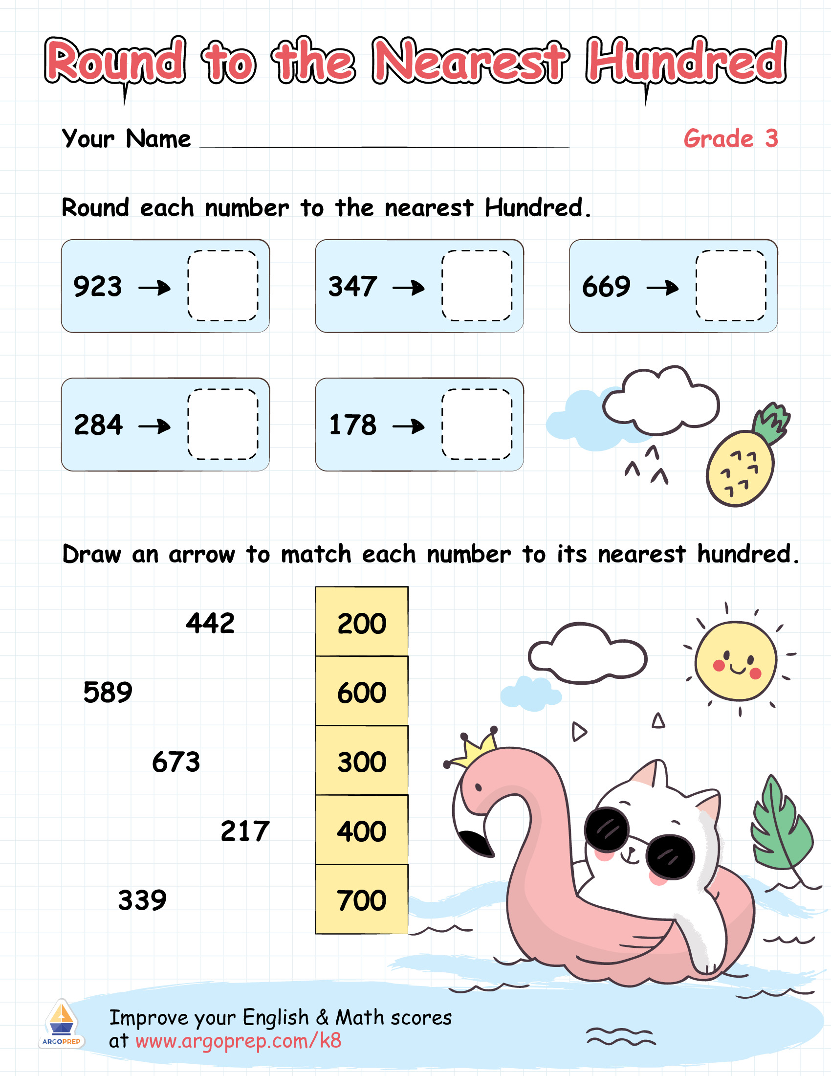 Rounding with Sunshine Cat - ArgoPrep