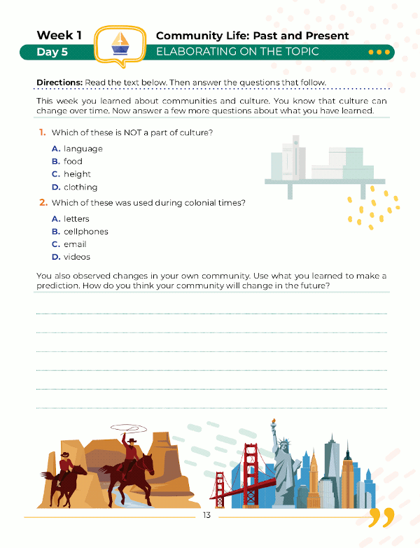 2nd Grade Social Studies: Daily Practice Workbook - ArgoPrep