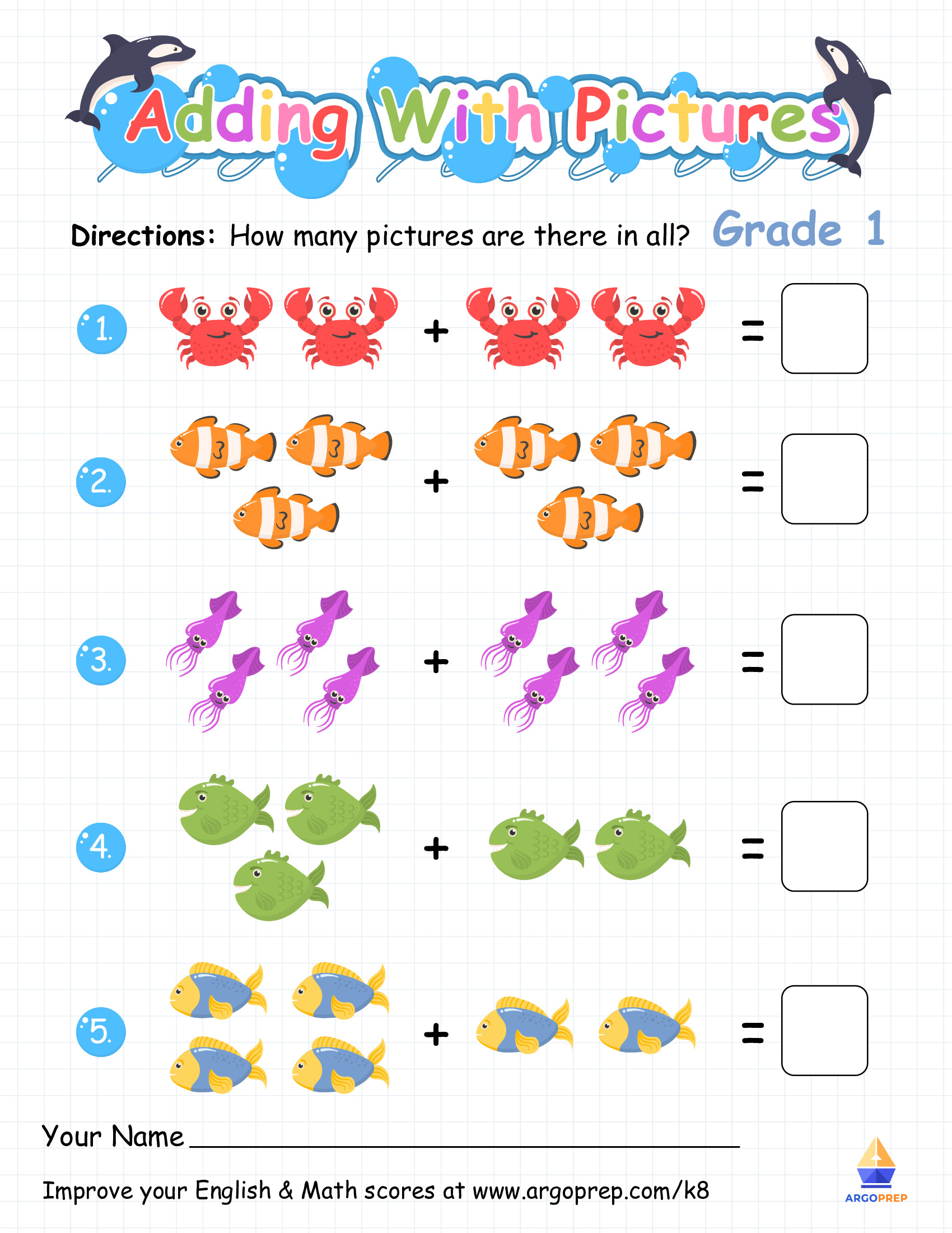 Adding with Ocean Friends - ArgoPrep