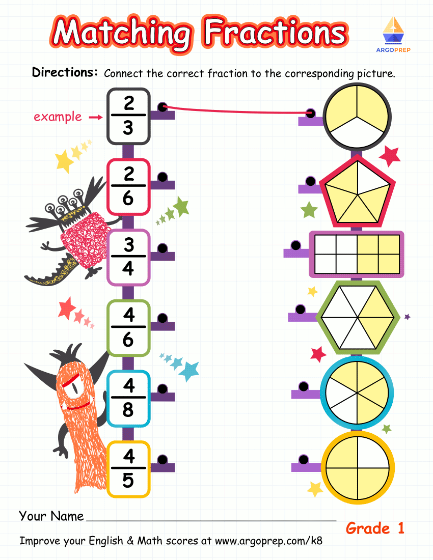 Examples Of Fractions For Kids
