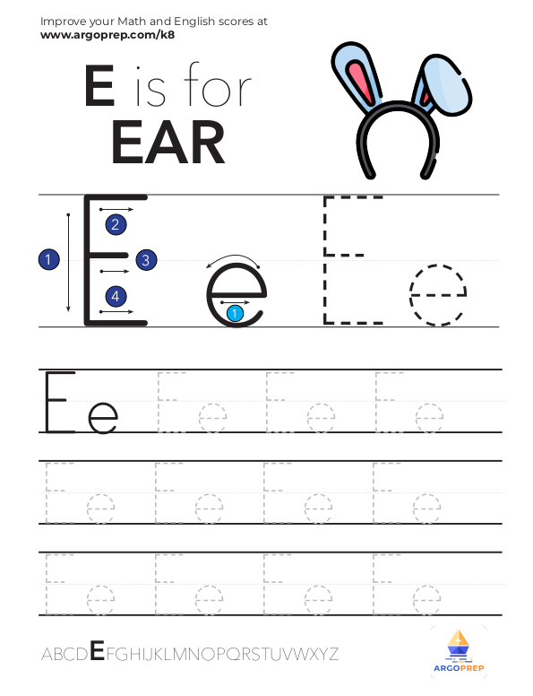 How To Trace Letter E at Callum Fowler blog
