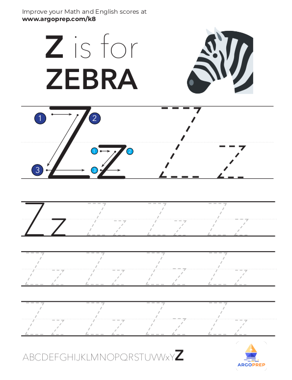Trace Letter "Z" - ArgoPrep