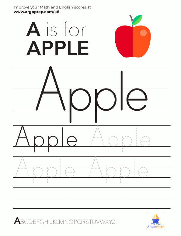 Trace the word “Apple” - ArgoPrep
