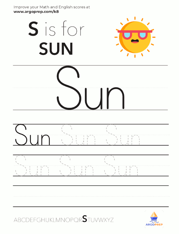 Trace the word “Sun” - ArgoPrep