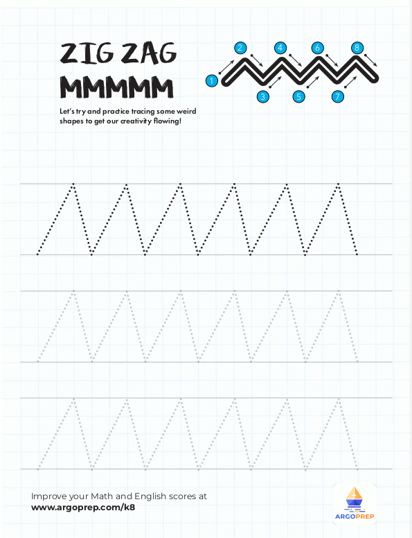 Zigzag Worksheet Tracing Lines Worksheets Activities Saw Prewriting ...
