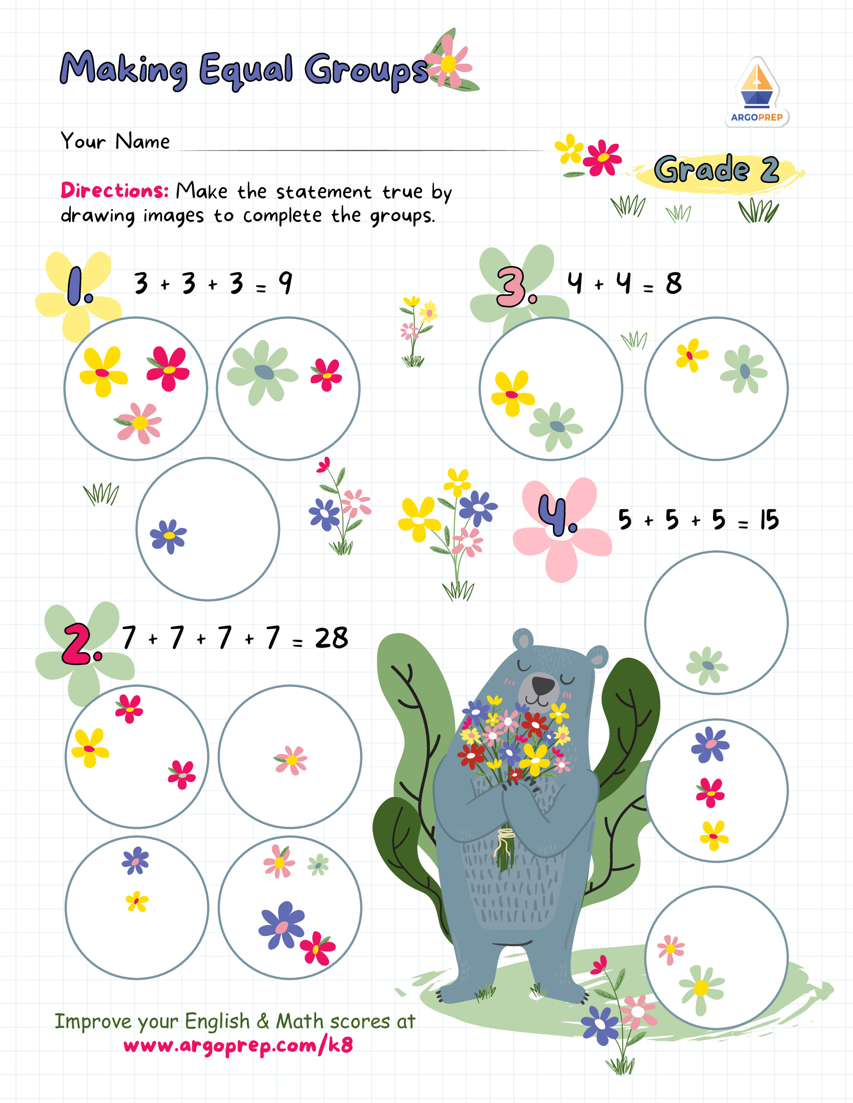 Using Equal Groups to write a Repeated Addition Equations_1 - ArgoPrep