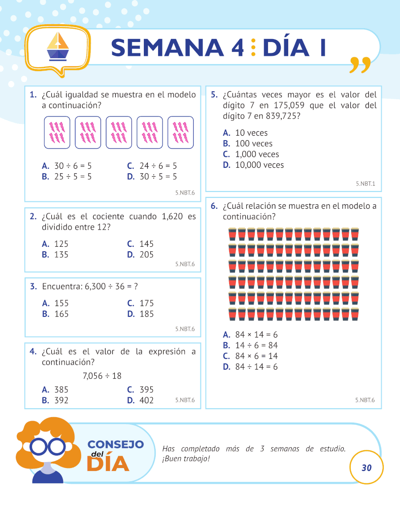 5th Grade Common Core Math: Spanish Edition - ArgoPrep