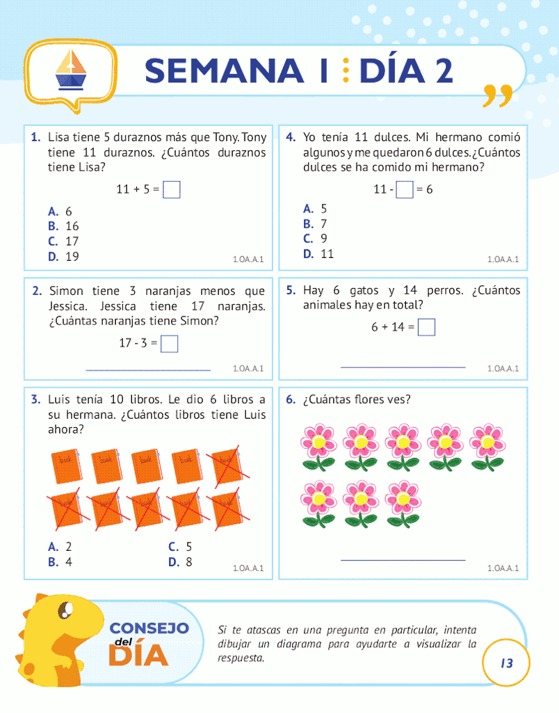 1st Grade Common Core Math: Spanish Edition - ArgoPrep