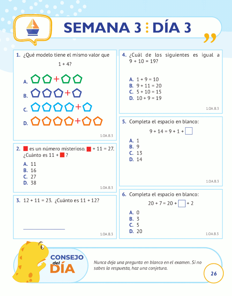 1st Grade Common Core Math: Spanish Edition - ArgoPrep