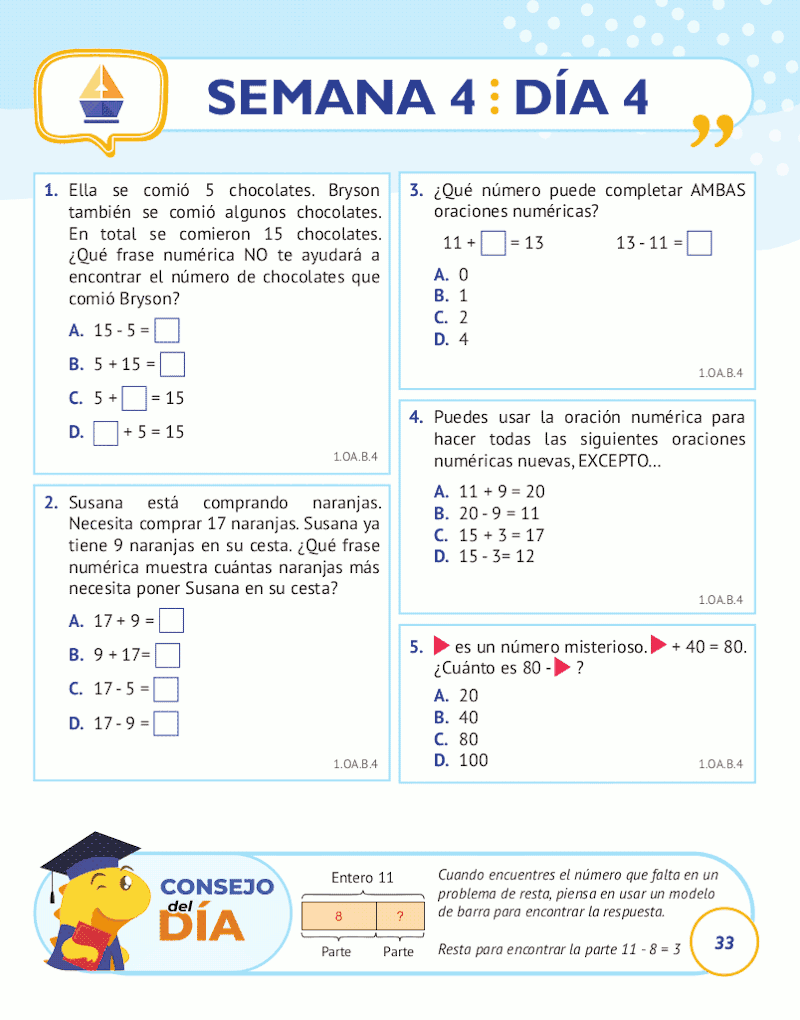 1st Grade Common Core Math: Spanish Edition - ArgoPrep