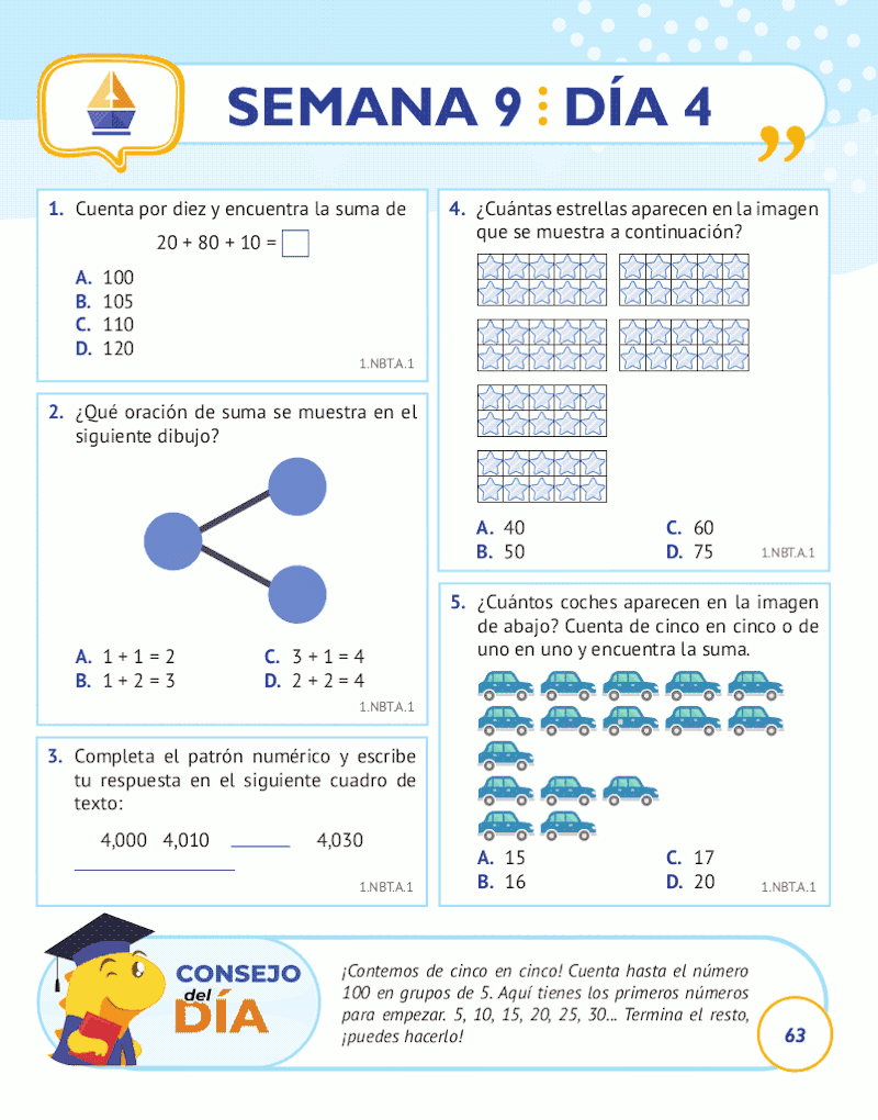 1st Grade Common Core Math: Spanish Edition - ArgoPrep