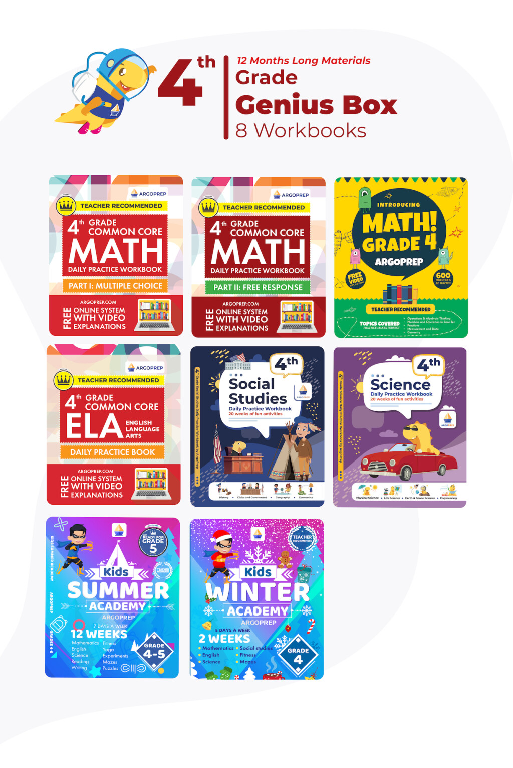 4th Grade Ultimate Bundle (8 Workbooks) - ArgoPrep