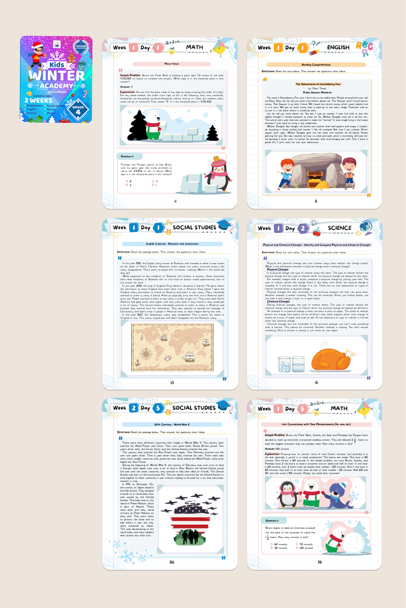 4th Grade Ultimate Bundle (8 Workbooks) - ArgoPrep